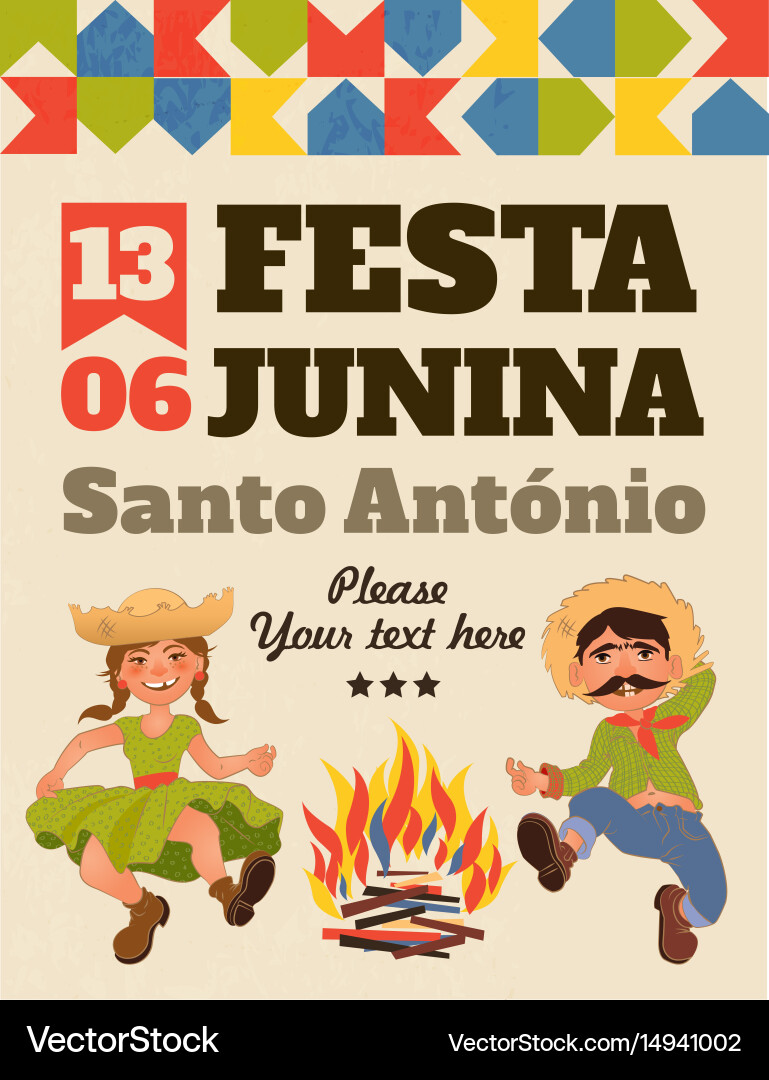 Festa Junina Poster Lizenzfreies Vektorbild - VectorStock