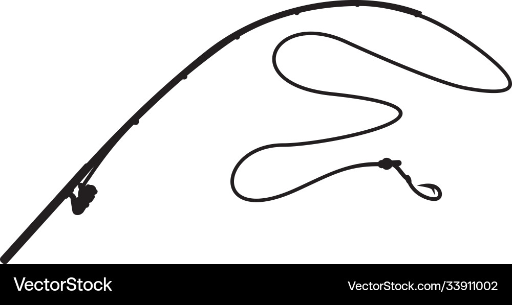 Fishing rod Royalty Free Vector Image - VectorStock