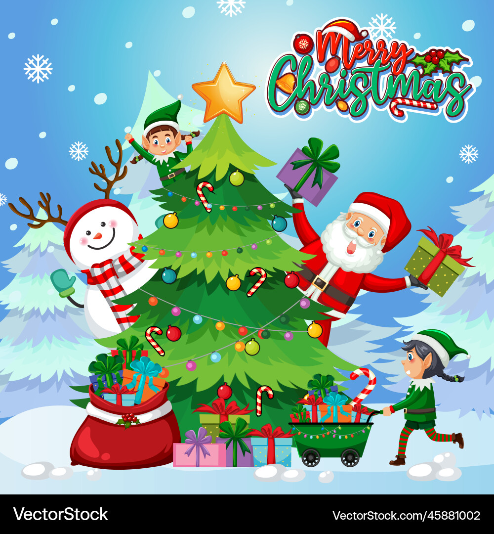 Merry christmas poster design Royalty Free Vector Image