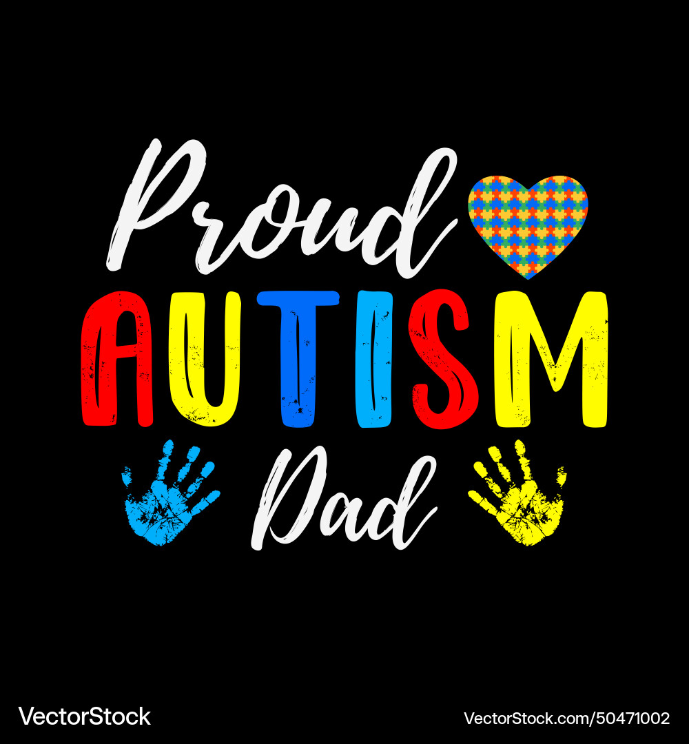 Proud mom autism awareness Royalty Free Vector Image