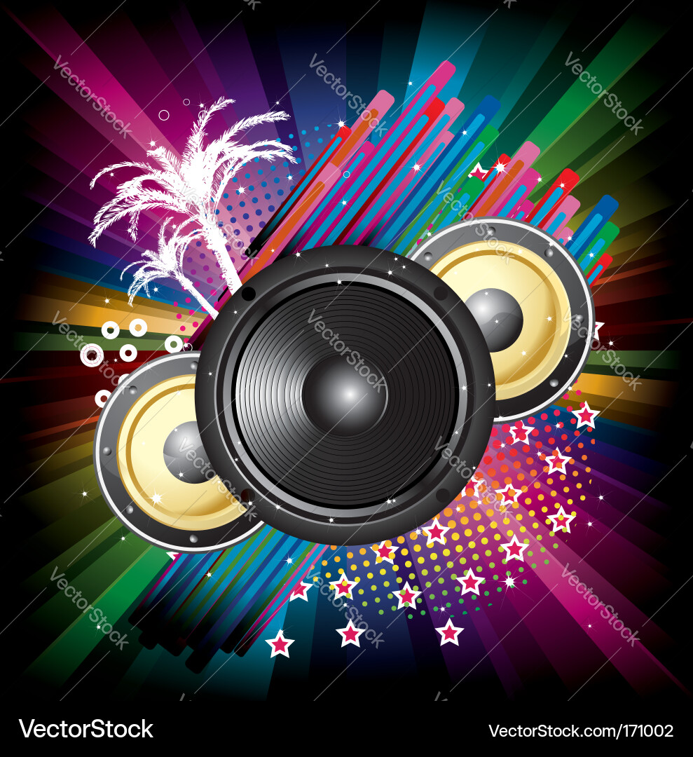 Speaker explosion Royalty Free Vector Image - VectorStock