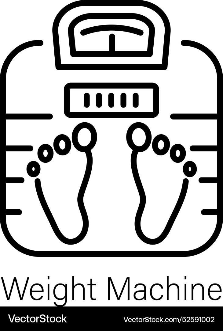 Weight machine Royalty Free Vector Image - VectorStock