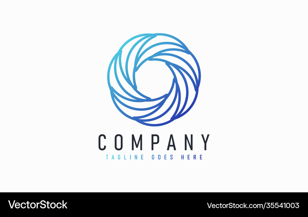 Abstract modern logo design based from circular Vector Image
