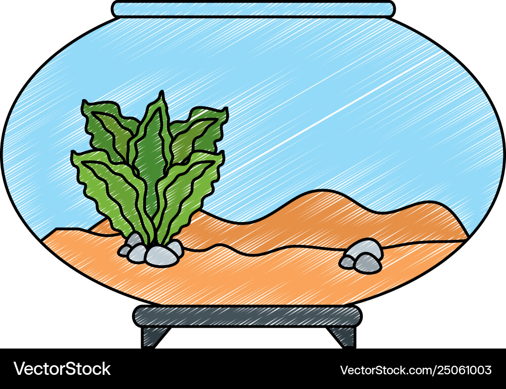 Aquarium bowl without fish icon Royalty Free Vector Image