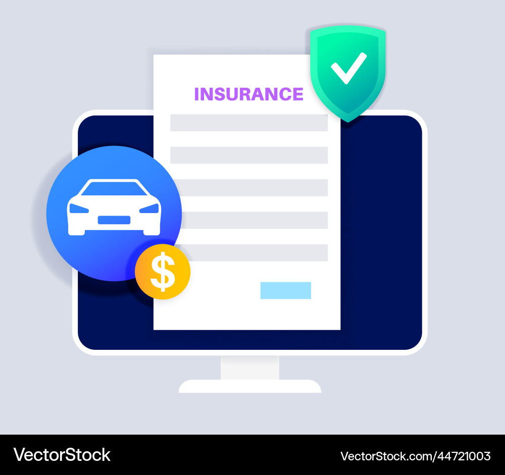 Car insurance online Royalty Free Vector Image