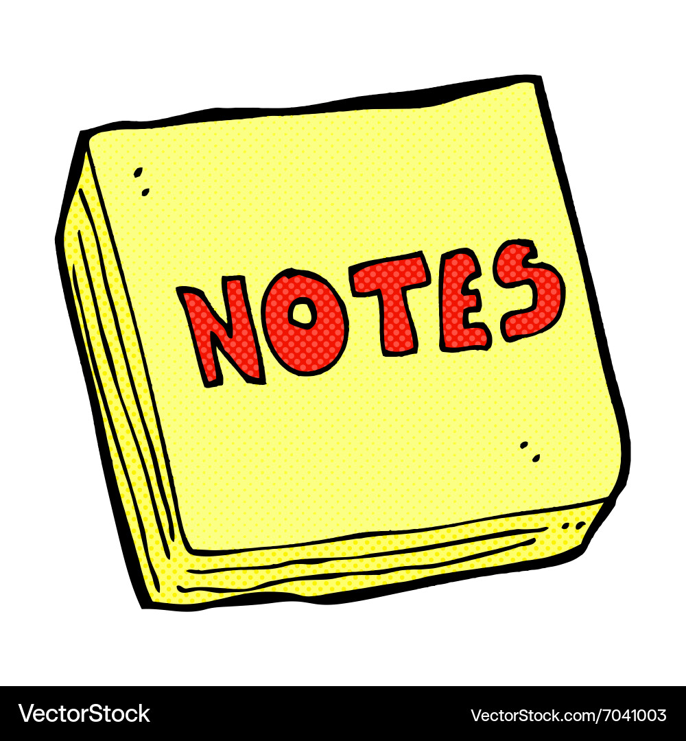 Comic cartoon notes pad Royalty Free Vector Image