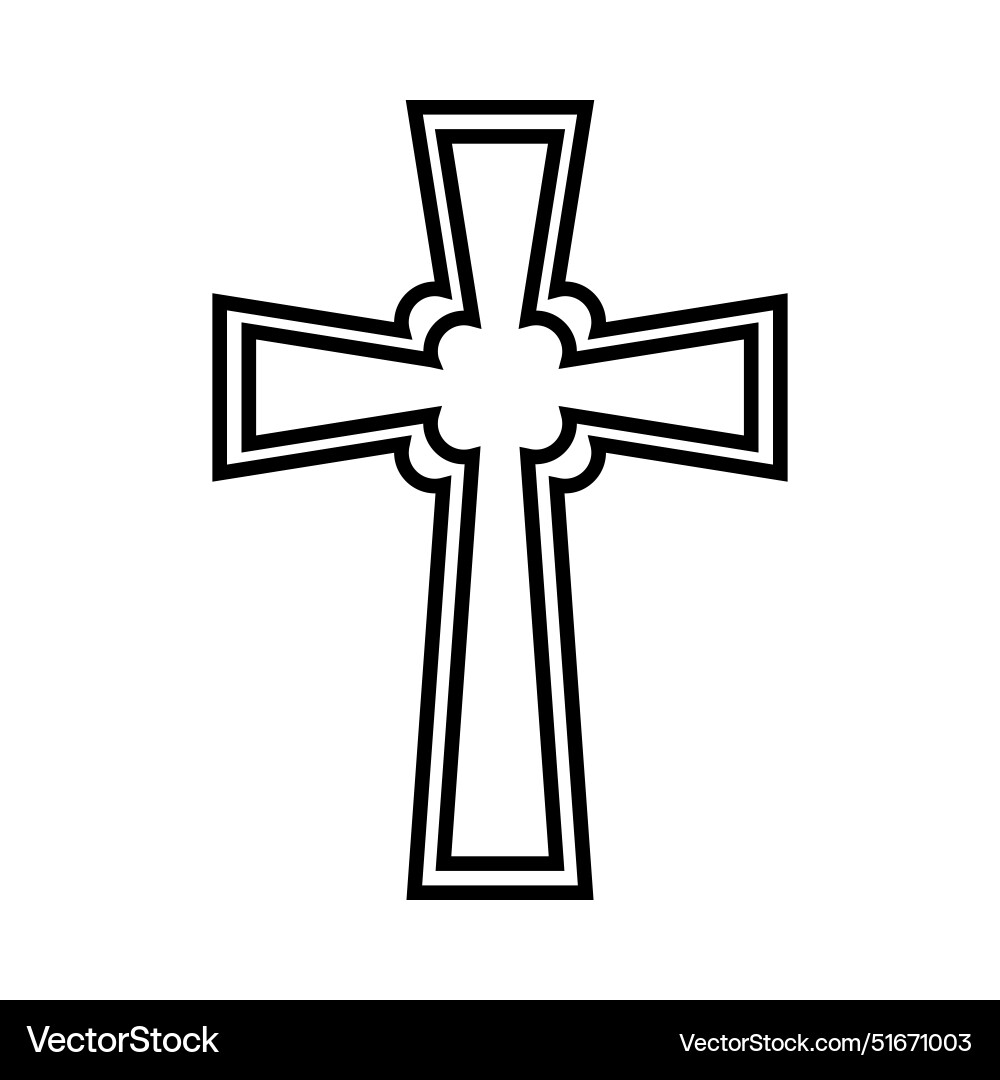Cross icon christian symbol Royalty Free Vector Image