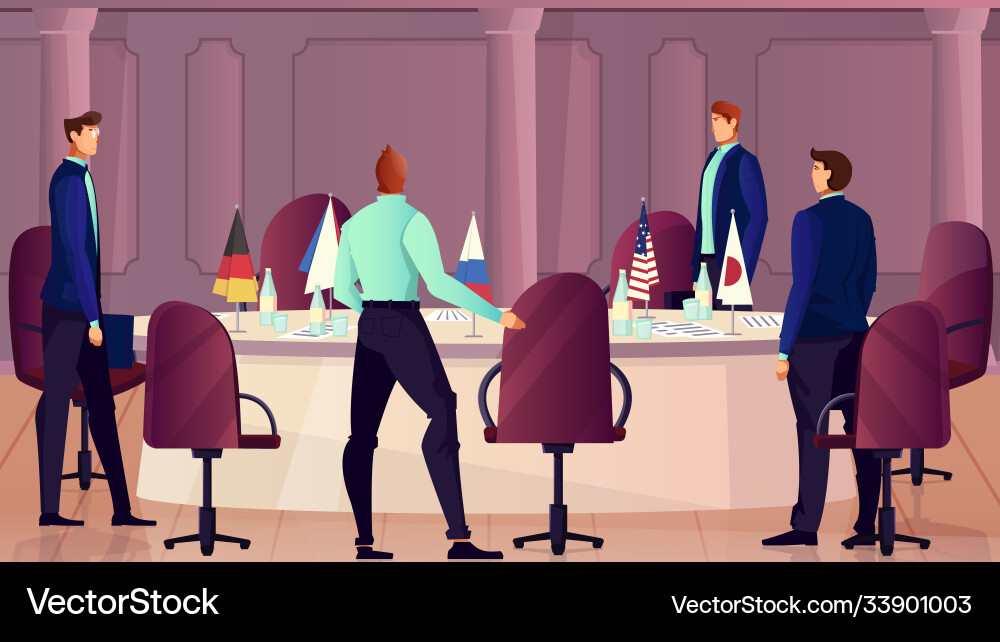Diplomacy and negotiations background Royalty Free Vector