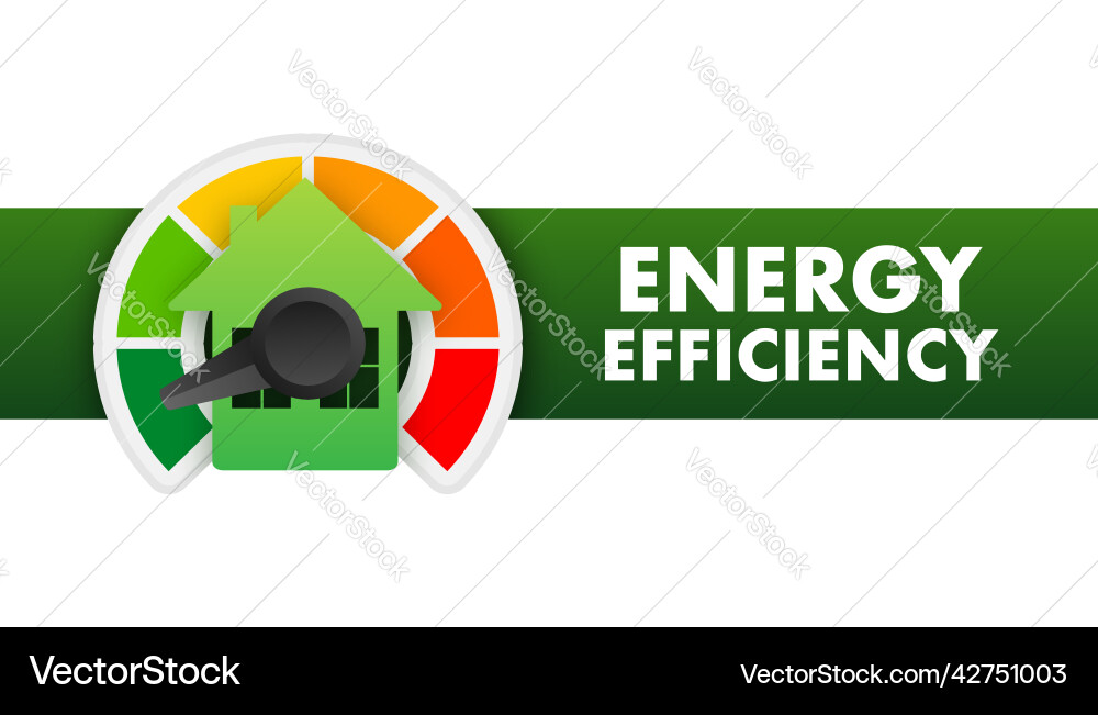 Green Energy Efficiency Chart Royalty Free Vector Image