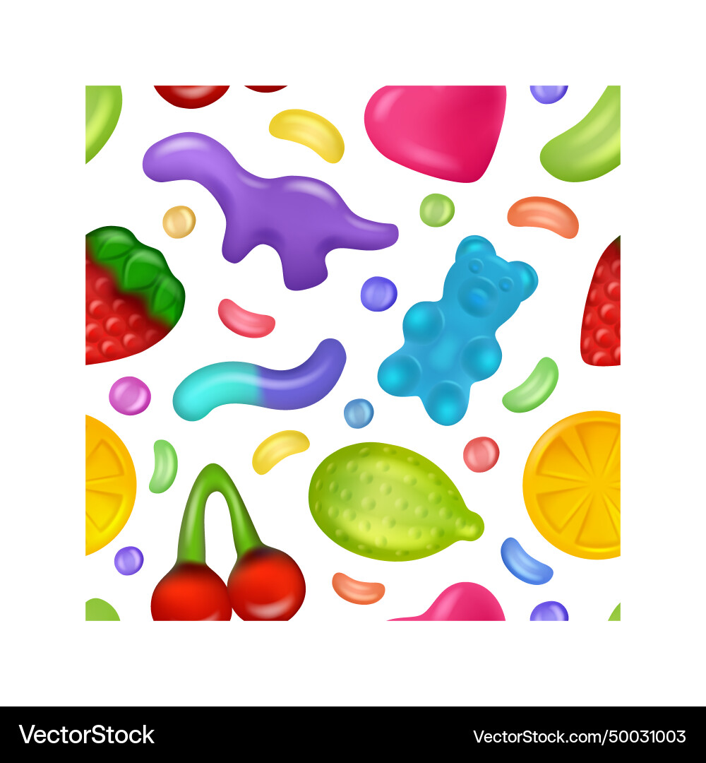 Gummy Bear Seamless Pattern Vector Images (over 120)