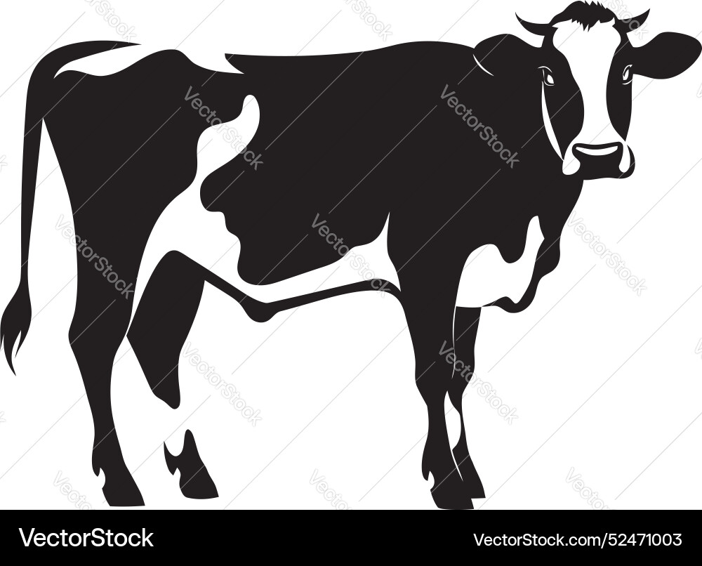 Natural pasture harmony full body cow design Vector Image