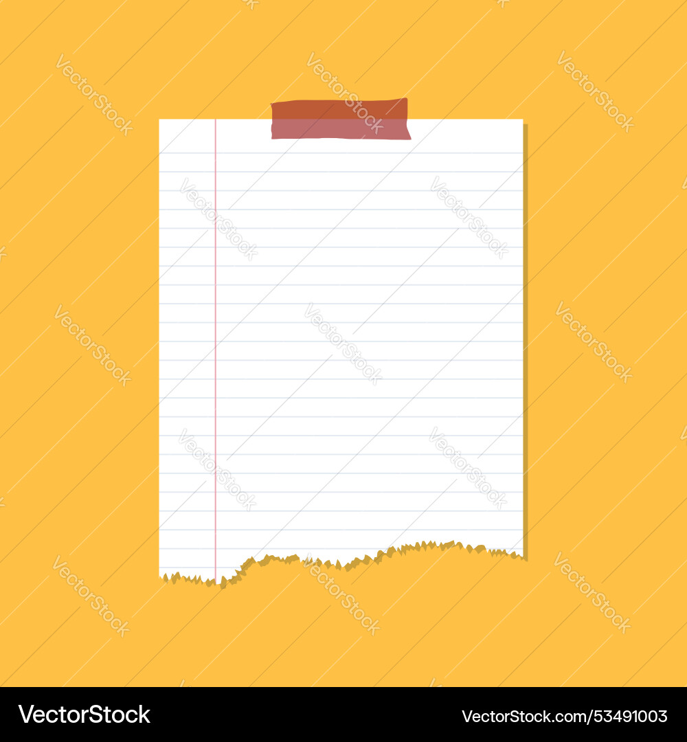 Paper sheet icon set in flat style note Royalty Free Vector