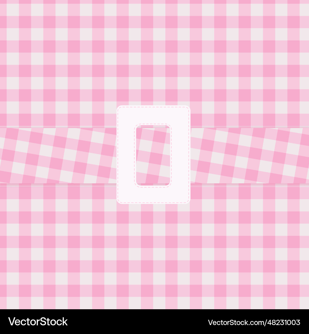 Pink & White Checkered Pattern Royalty Free Vector Image