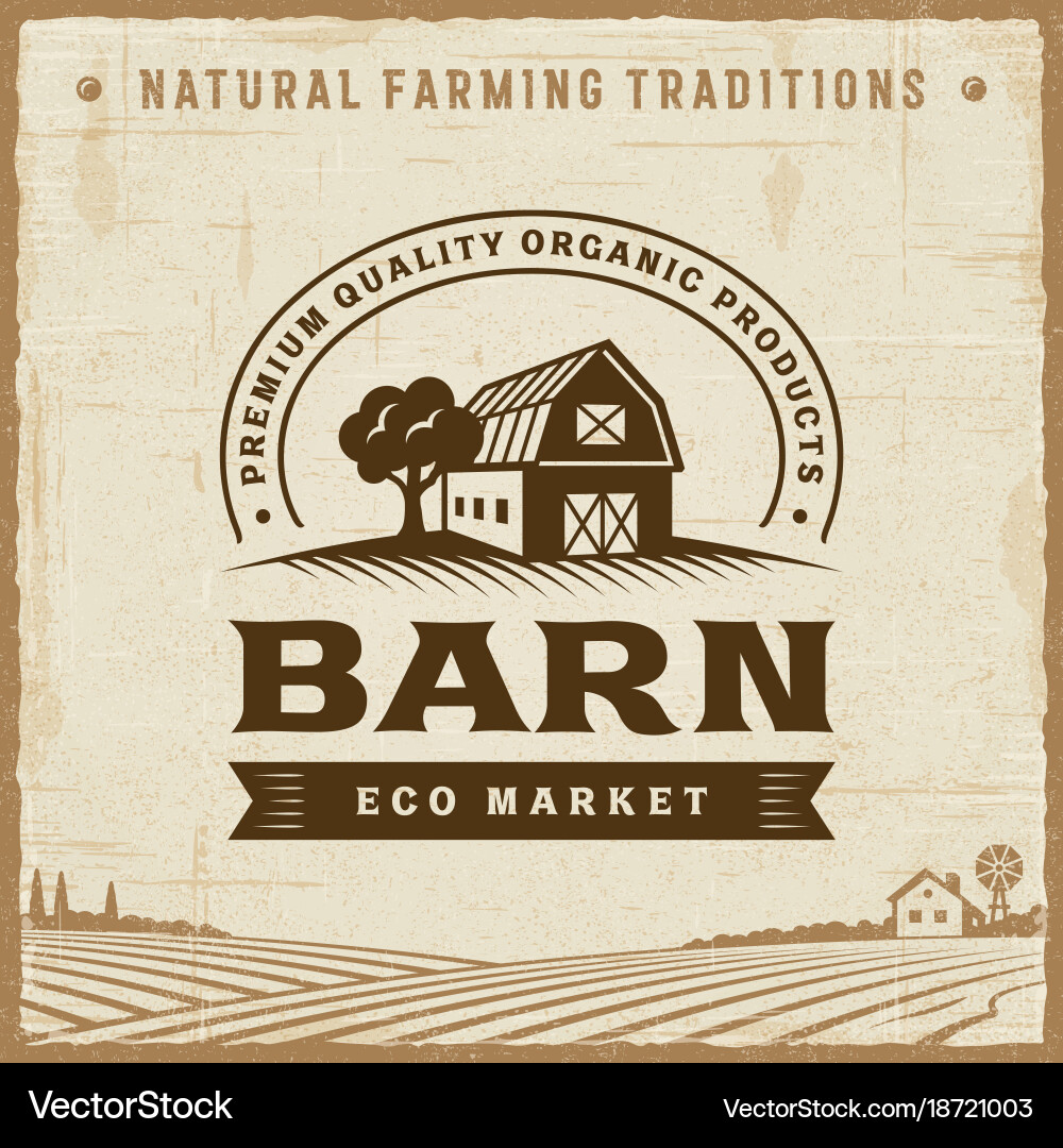 Rustic Barn Label Royalty Free Vector Image - VectorStock