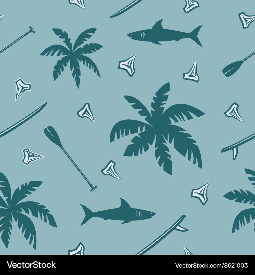 Tropical Surf Pattern Royalty Free Vector Image
