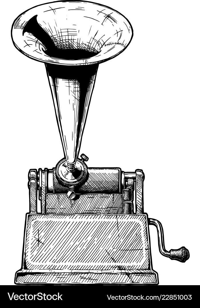 Vintage phonograph Royalty Free Vector Image - VectorStock