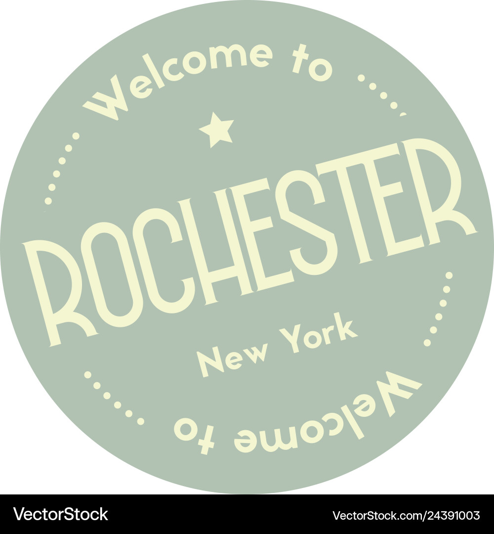 Welcome to rochester new york Royalty Free Vector Image