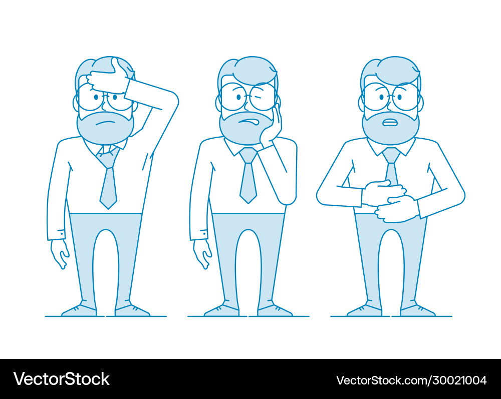 A man is suffering from pain Royalty Free Vector Image