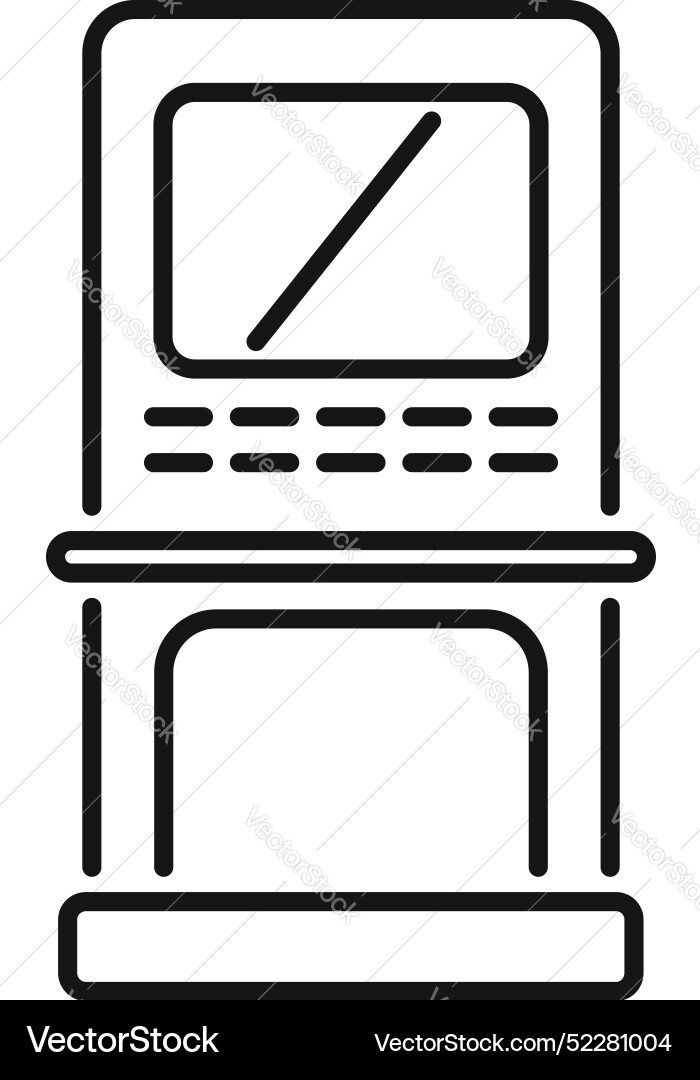 Atm cash machine with blank screen for banking Vector Image