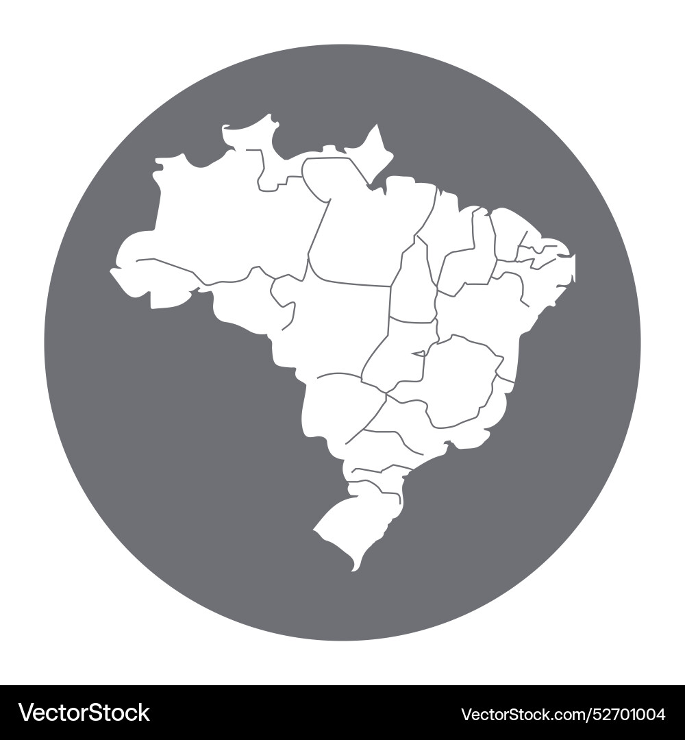 Brazil country map icon symbol design Royalty Free Vector