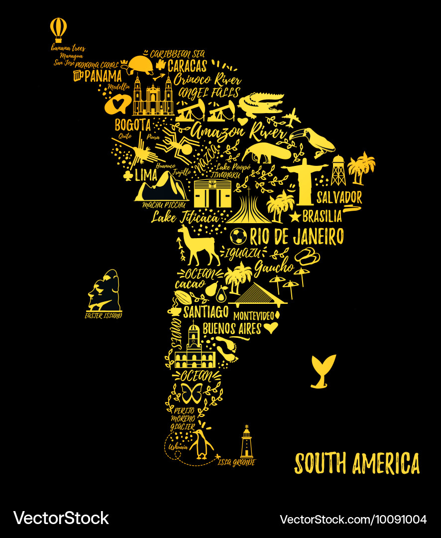 Cartoon map Royalty Free Vector Image - VectorStock