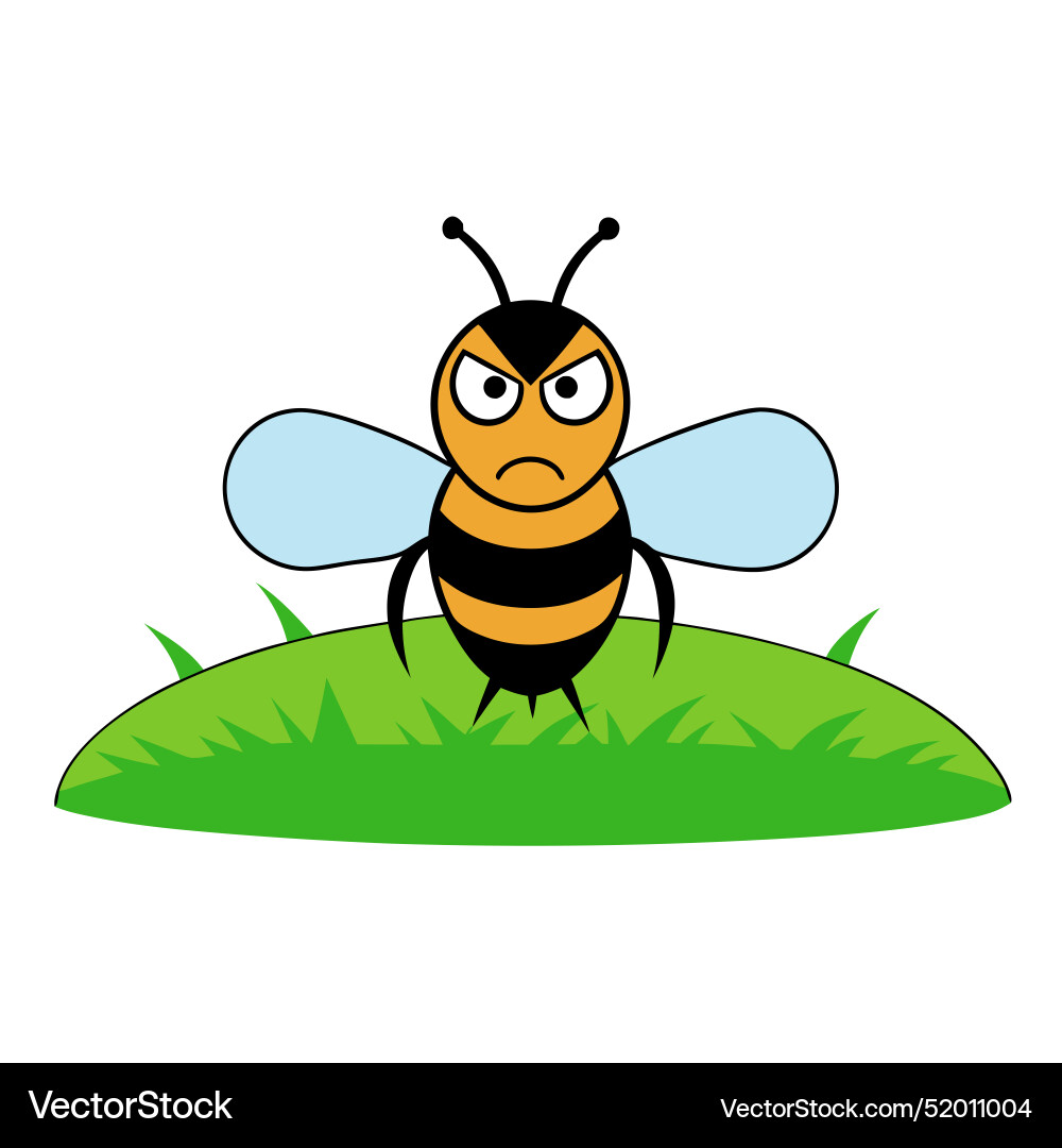 Field cuckoo bumblebee bee angry icon Royalty Free Vector