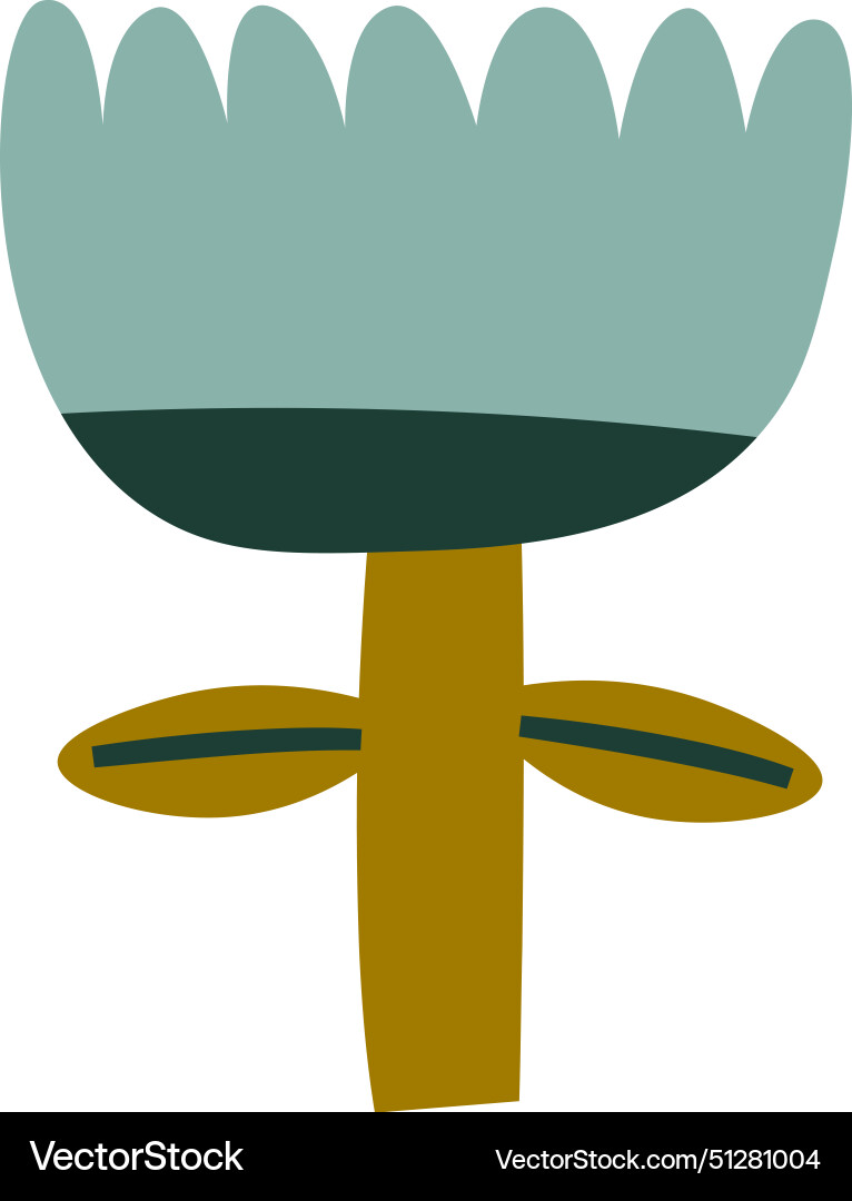 Flower childish plant Royalty Free Vector Image