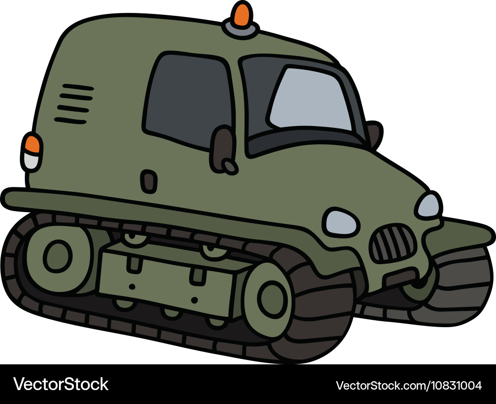 Green tracked vehicle Royalty Free Vector Image