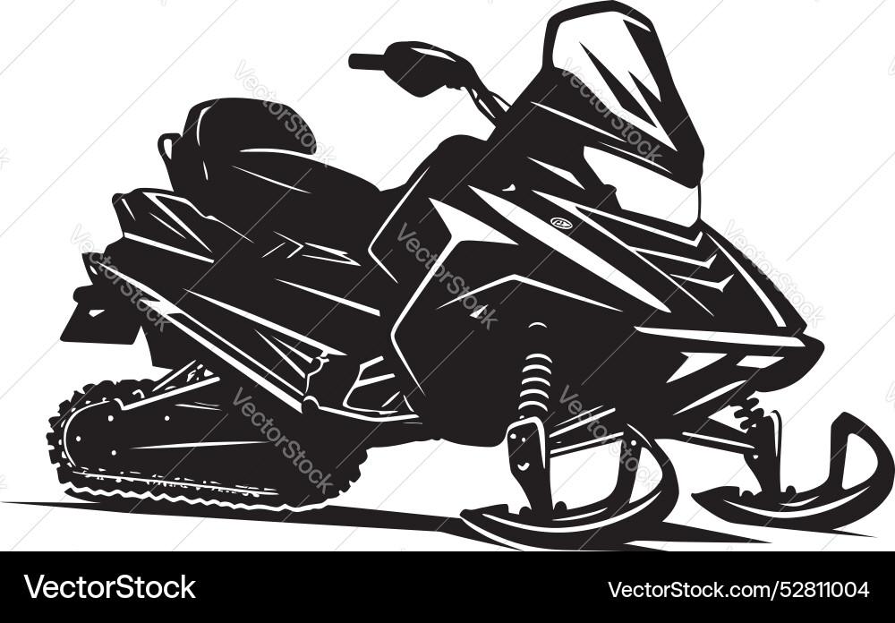 Icy express snowmobile emblem symbolic design Vector Image
