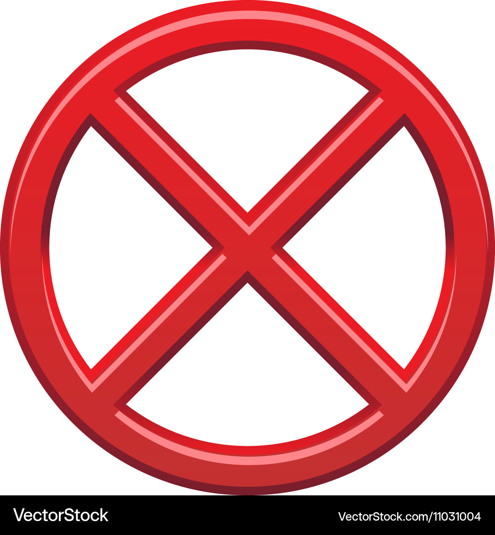 No sign Royalty Free Vector Image - VectorStock