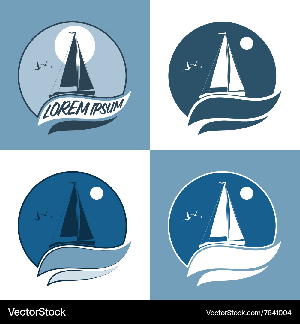 Sailing boat sail Royalty Free Vector Image - VectorStock