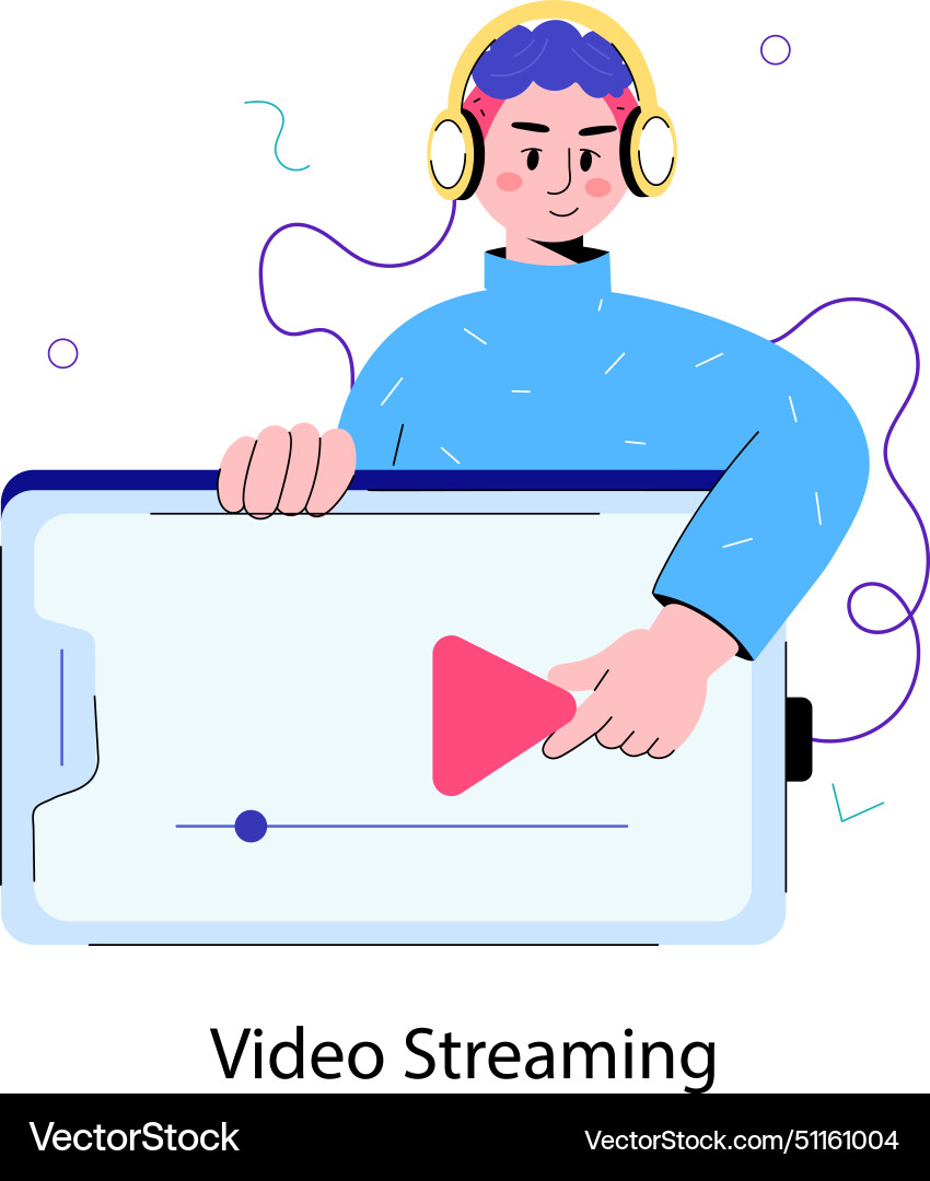 Video streaming Royalty Free Vector Image - VectorStock