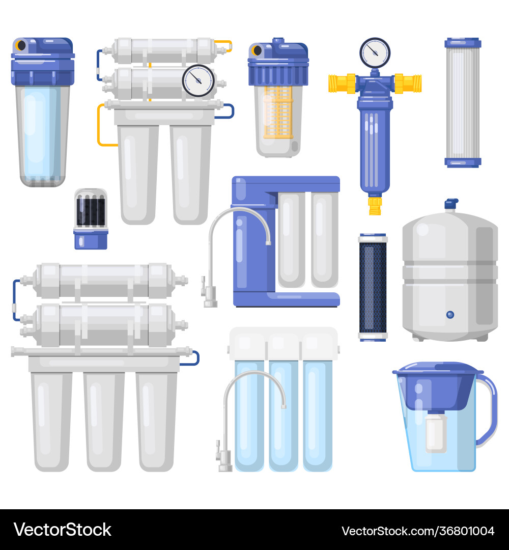 Water Filtration Systems & Purifiers Vector Image