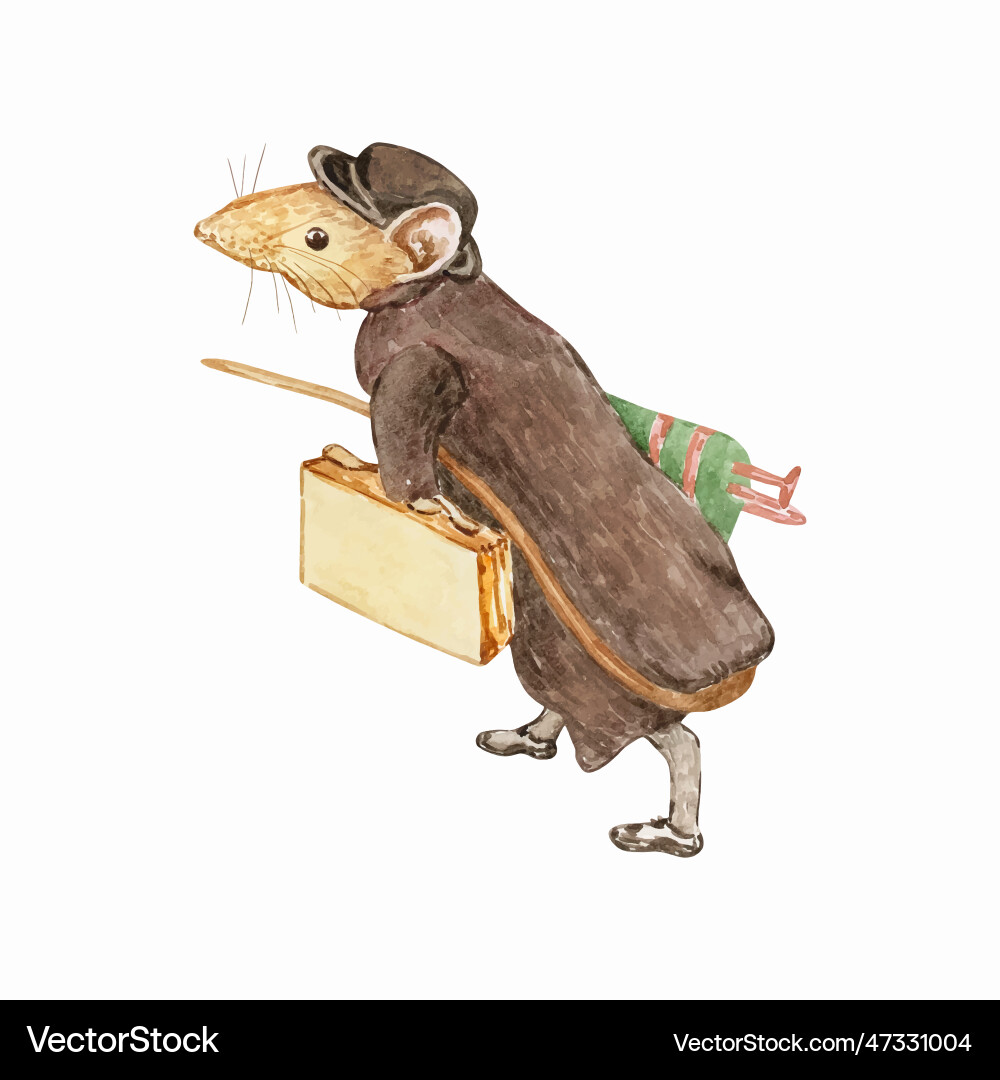 Watercolor friends peter rabbit by beatrix potter Vector Image