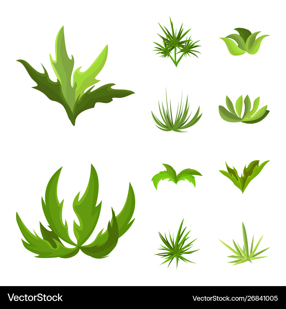Design garden and grass symbol set Royalty Free Vector Image