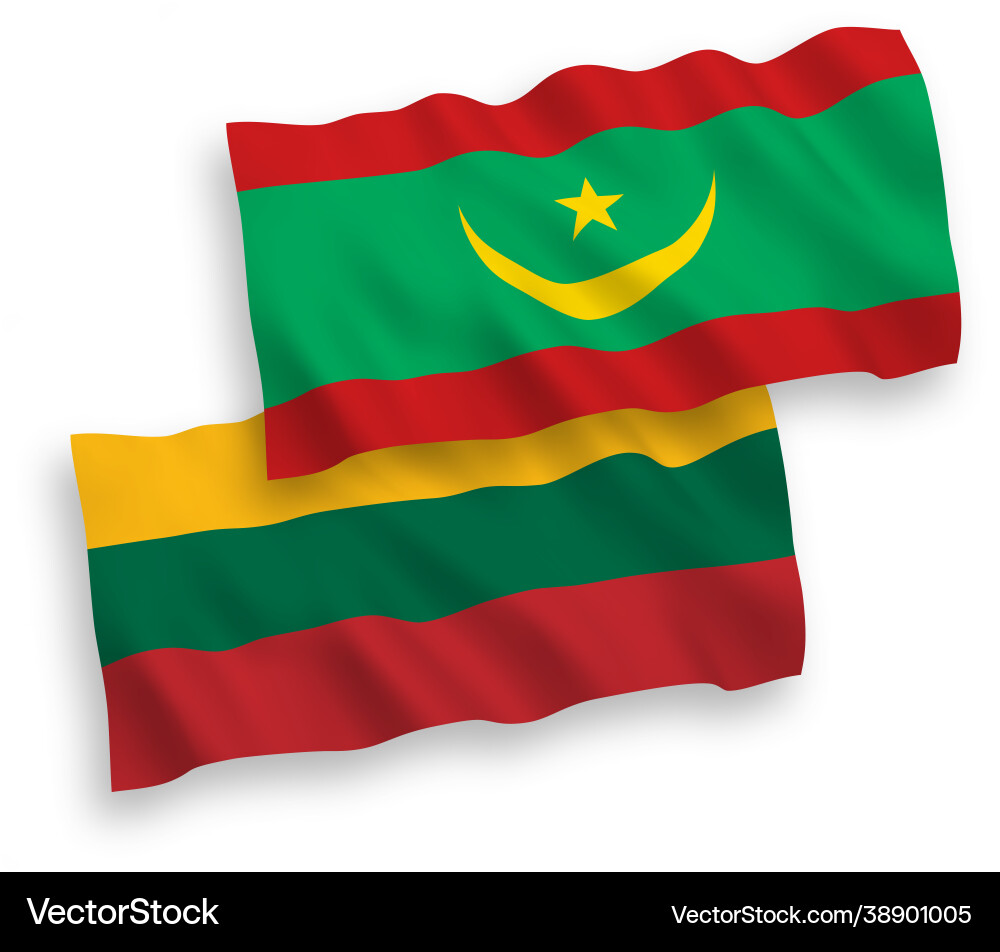 Flags lithuania and islamic republic Royalty Free Vector