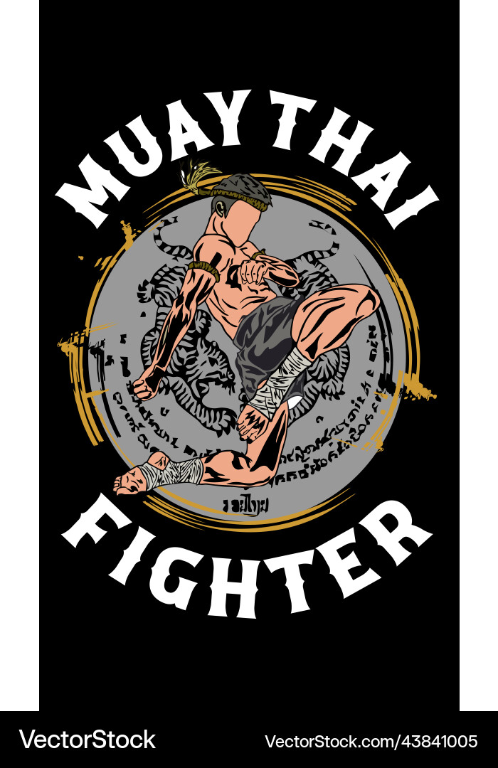 Muay thai logo Royalty Free Vector Image - VectorStock