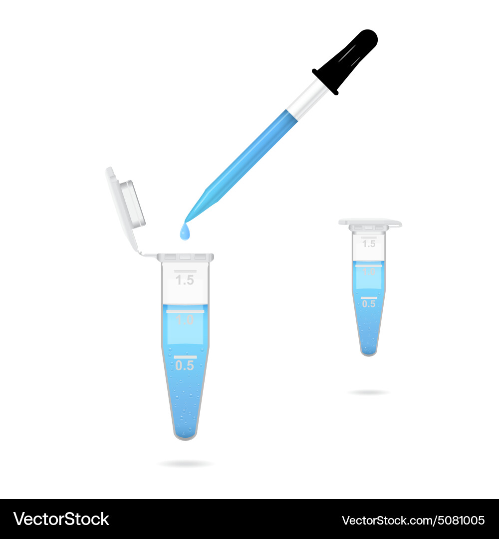 Plastic eppendorf tubes Royalty Free Vector Image
