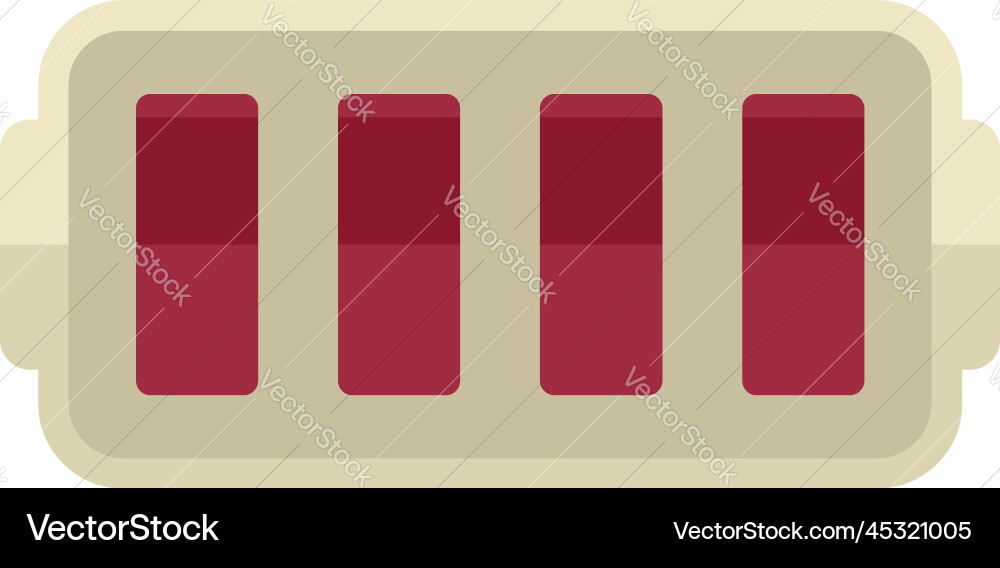 Terminal breaker icon flat electric box Royalty Free Vector