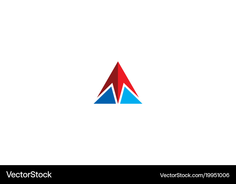Arrow triangle logo Royalty Free Vector Image - VectorStock