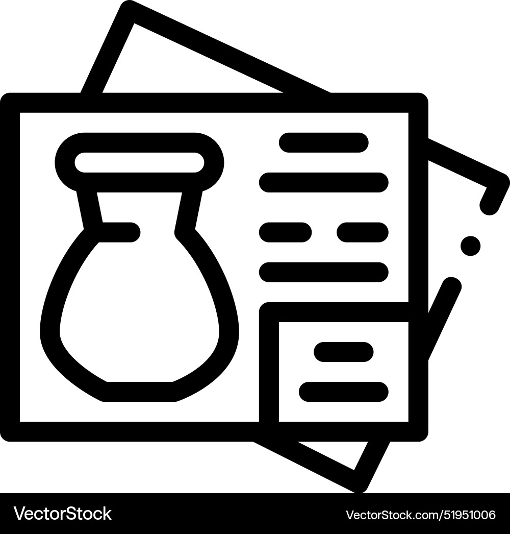 Ceramics icon thin linear style design isolated Vector Image