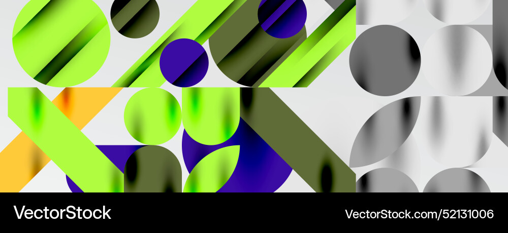 Colorful simple dynamic geometric forms circles Vector Image