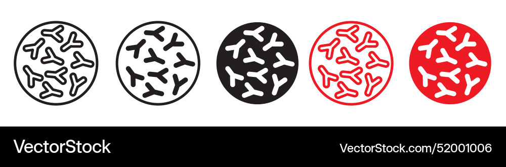 Friendly bacteria icon highlighting gut health Vector Image