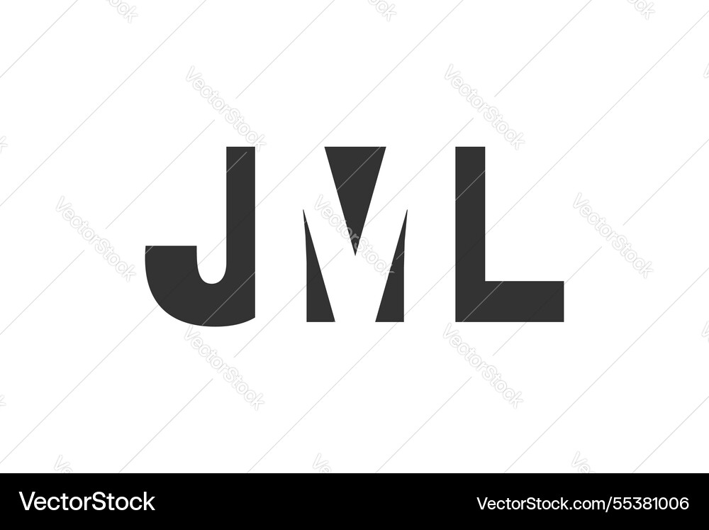 Jml logo design initial letter j m l kühn schriftart