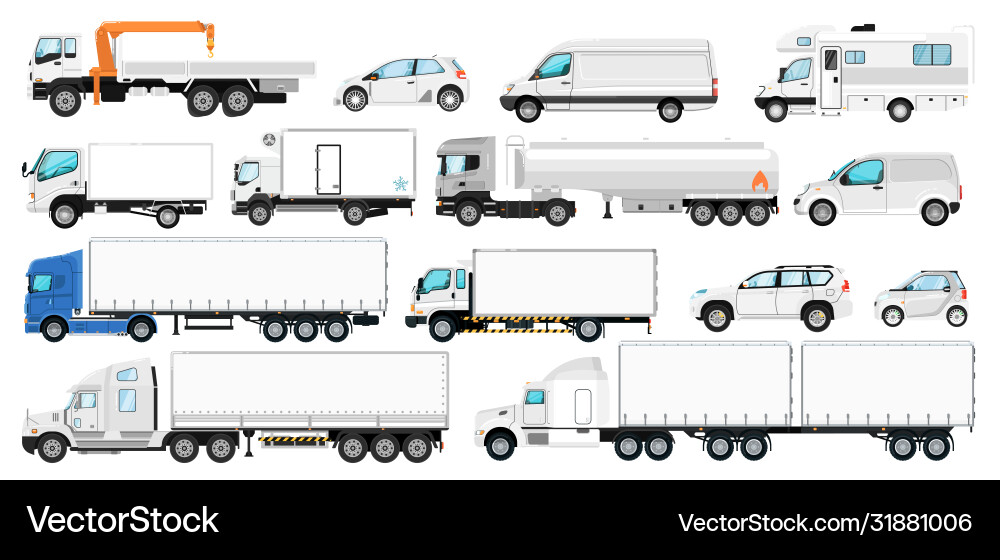 Vehicle branding set transport template Royalty Free Vector