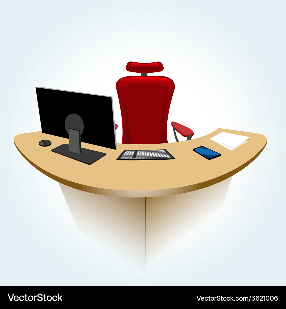 Working place Royalty Free Vector Image - VectorStock