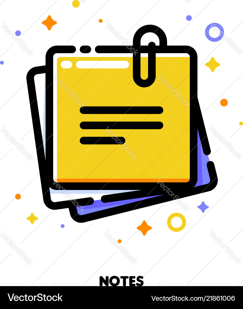 Yellow Sticky Note Icon Royalty Free Vector Image