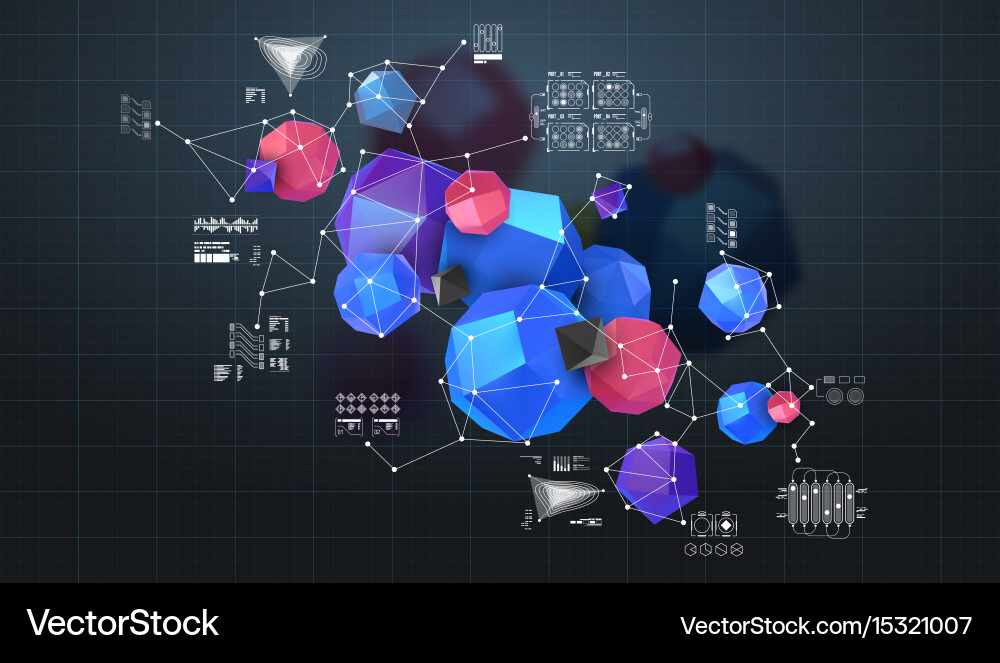 Abstract Polygonal 3d Background Royalty Free Vector Image