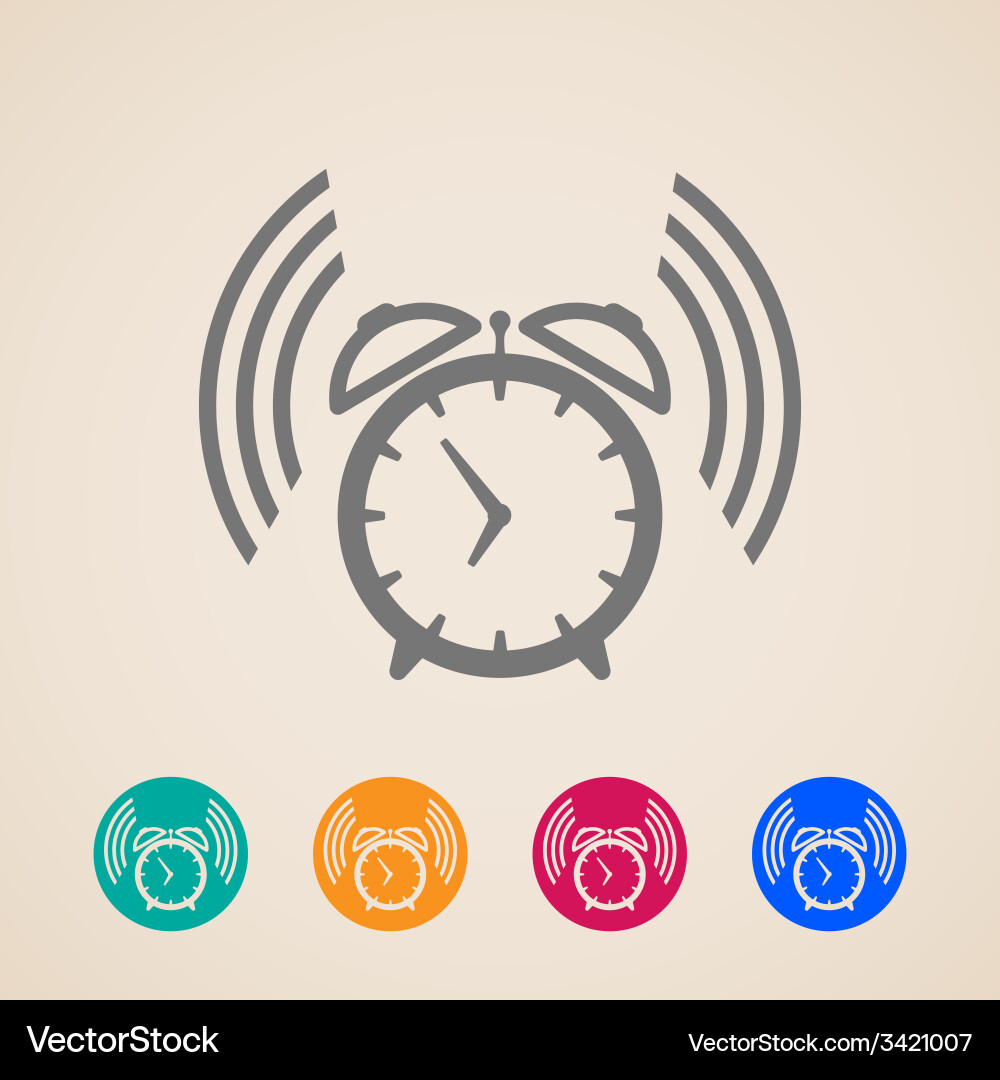 Alarm clock icons Royalty Free Vector Image - VectorStock