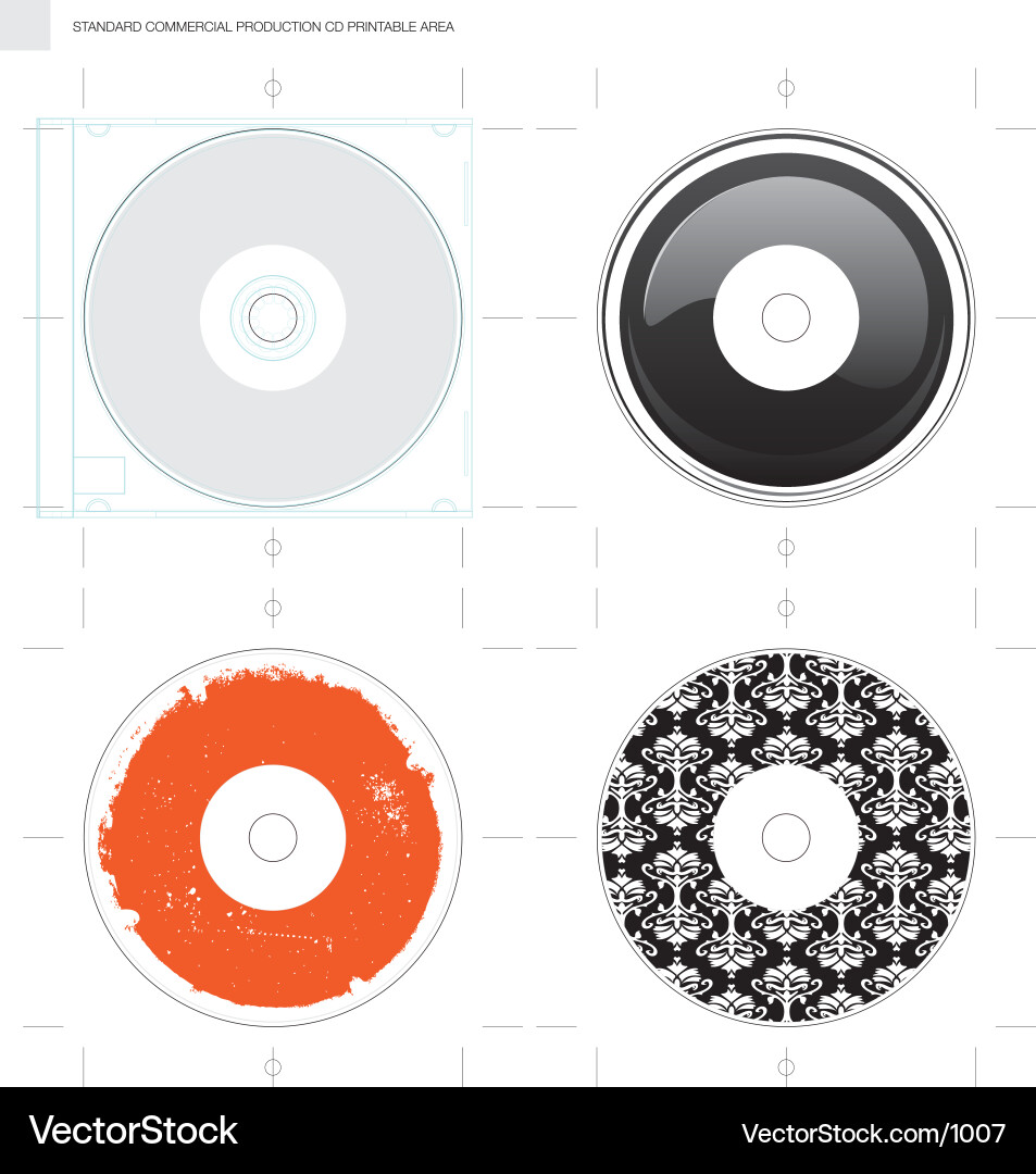 Cd template and designs Royalty Free Vector Image